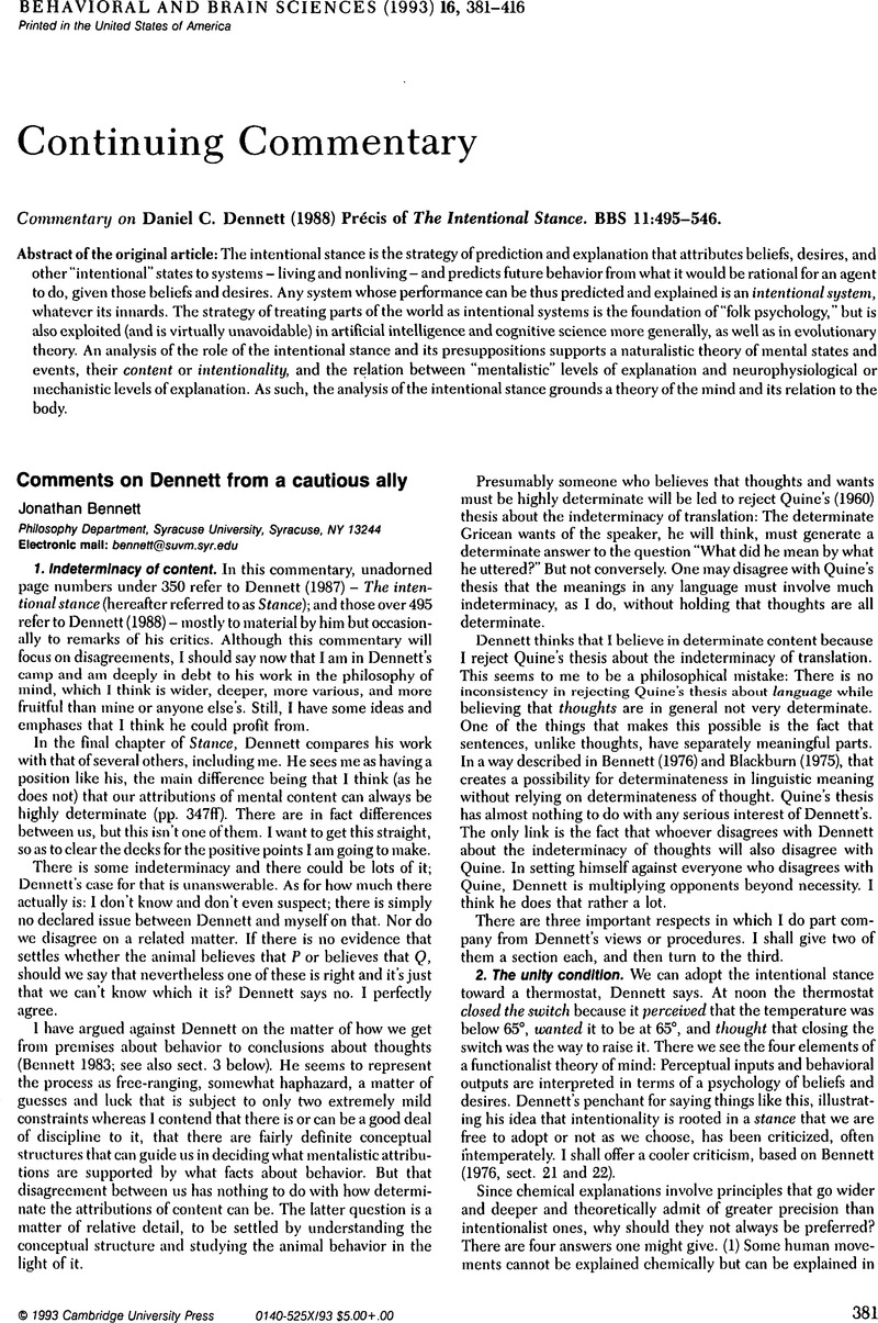 Evolution, teleology, intentionality | Behavioral and Brain Sciences ...