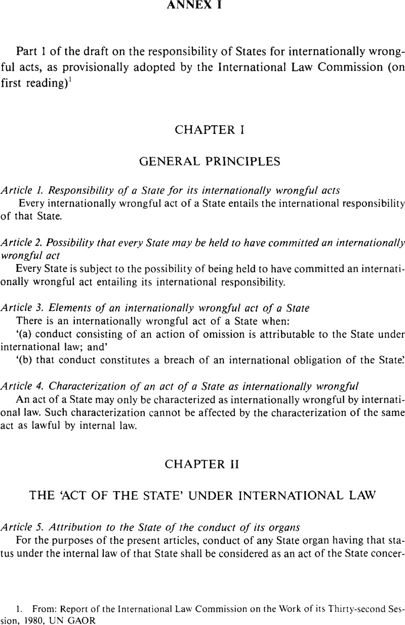 Annex I | Netherlands Yearbook of International Law | Cambridge Core