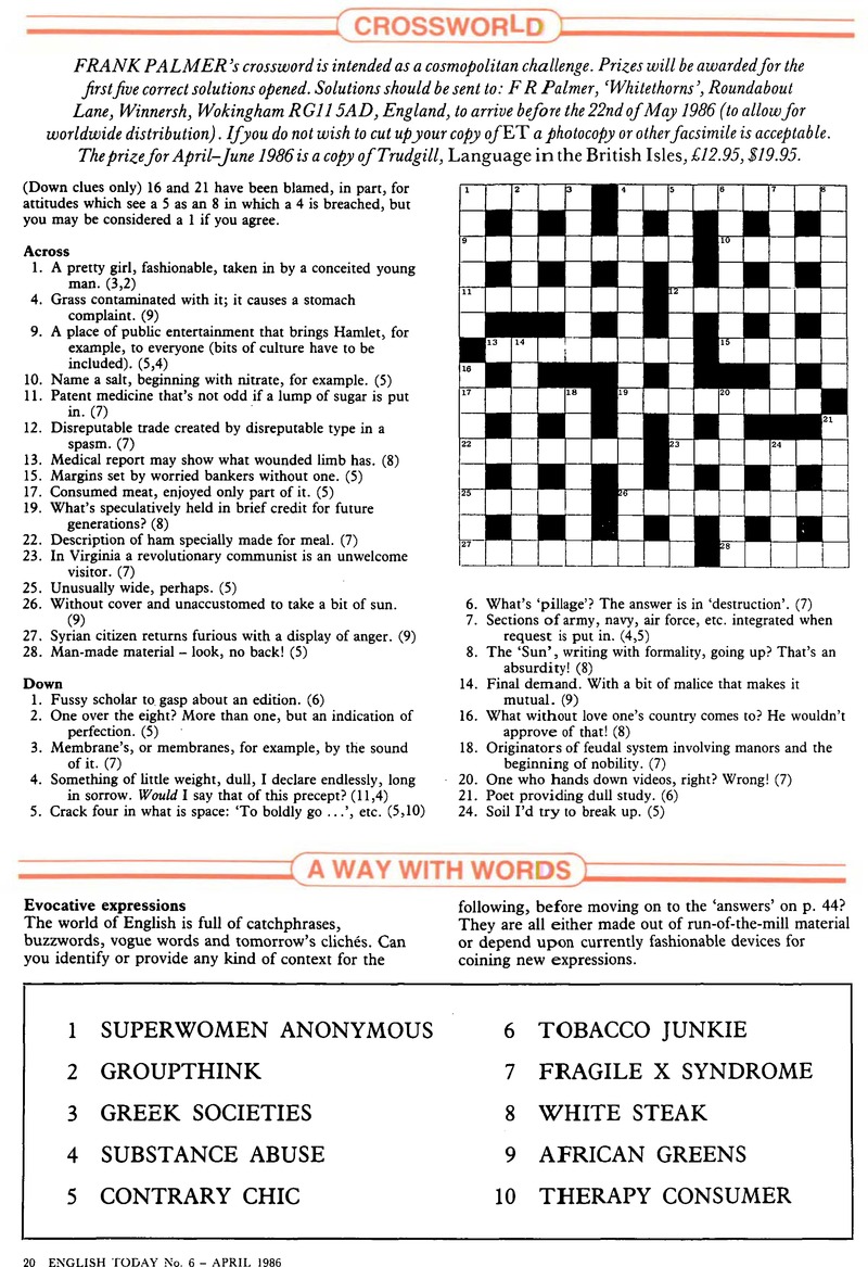 Evocative expressions | English Today | Cambridge Core