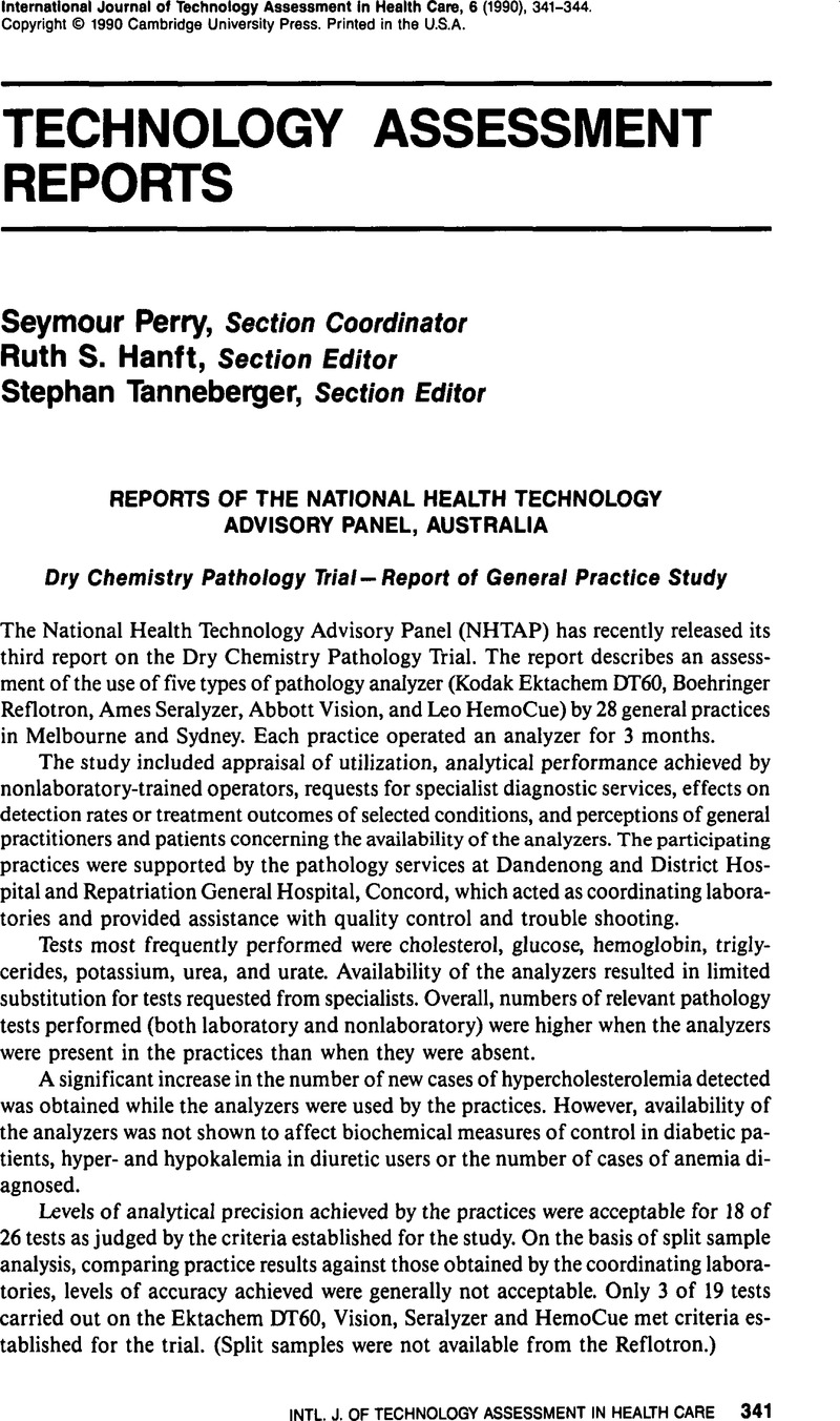 Technnology Assessment Report | International Journal of Technology ...