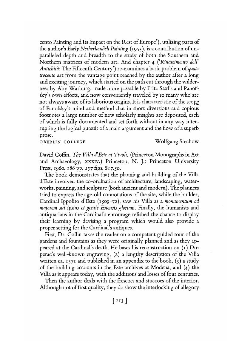 David Coffin. The Villa d'Este at Tivoli. (Princeton Monographs in Art ...