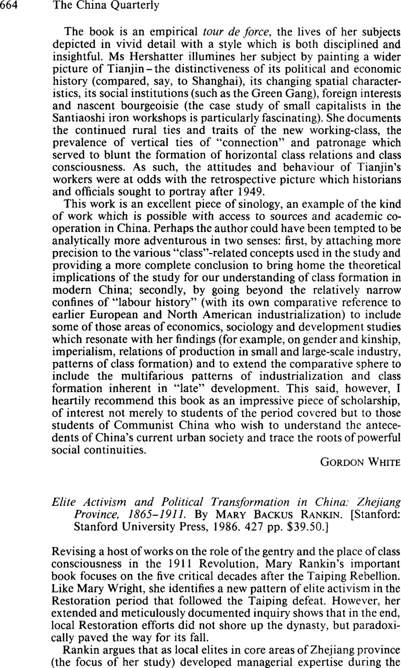 Elite Activism and Political Transformation in China: Zhejiang Province ...