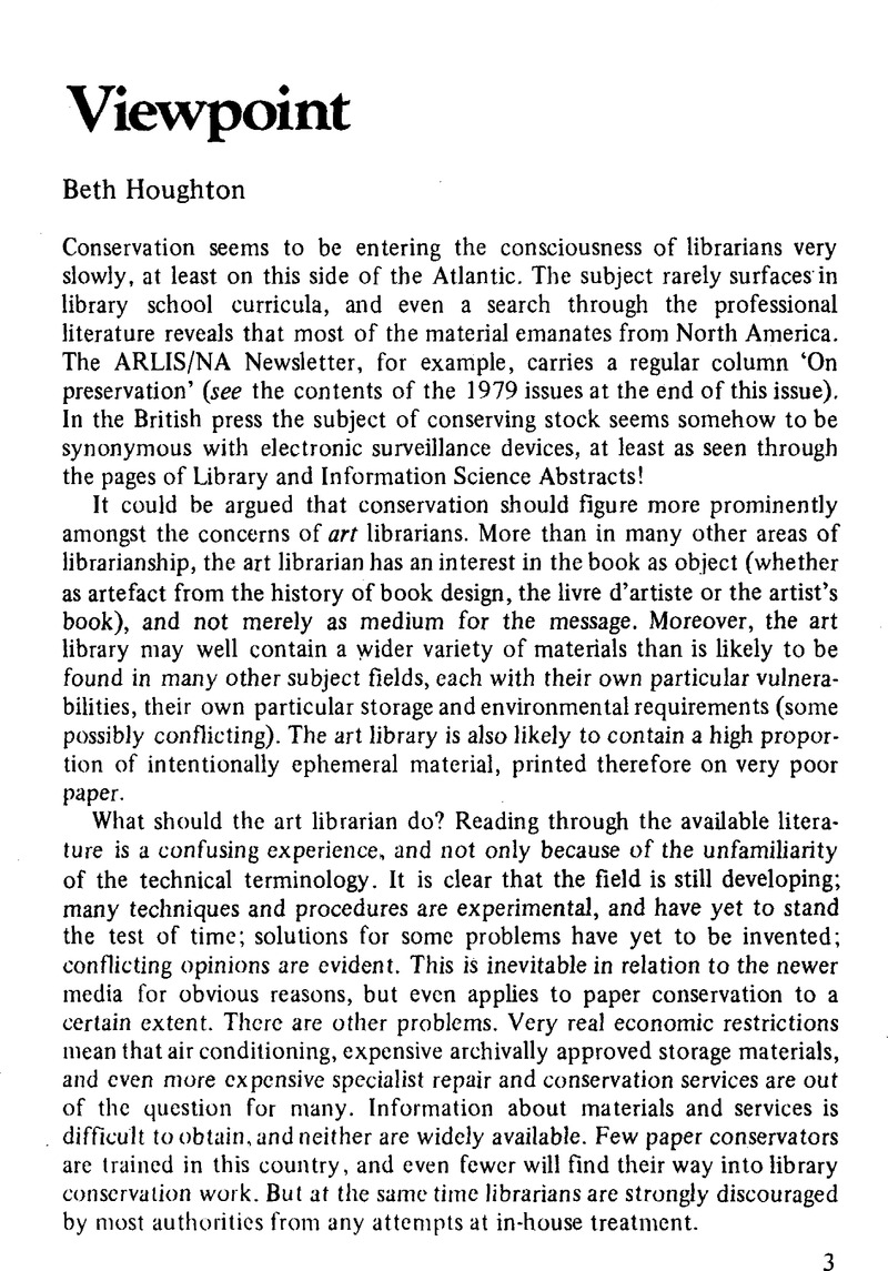 Viewpoint | Art Libraries Journal | Cambridge Core