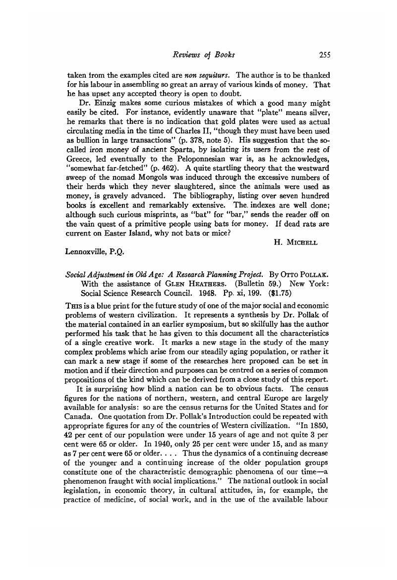 Social Adjustment in Old Age: A Research Planning Project. By Otto ...