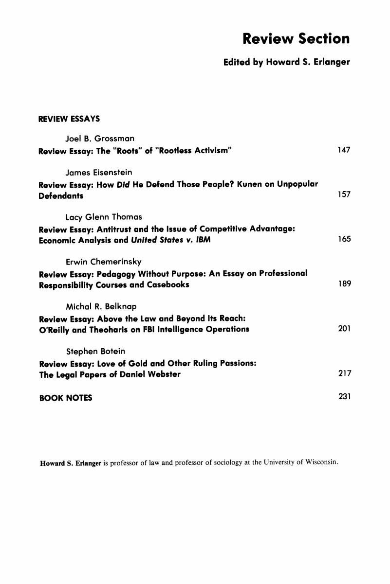 Review Section | American Bar Foundation Research Journal | Cambridge Core