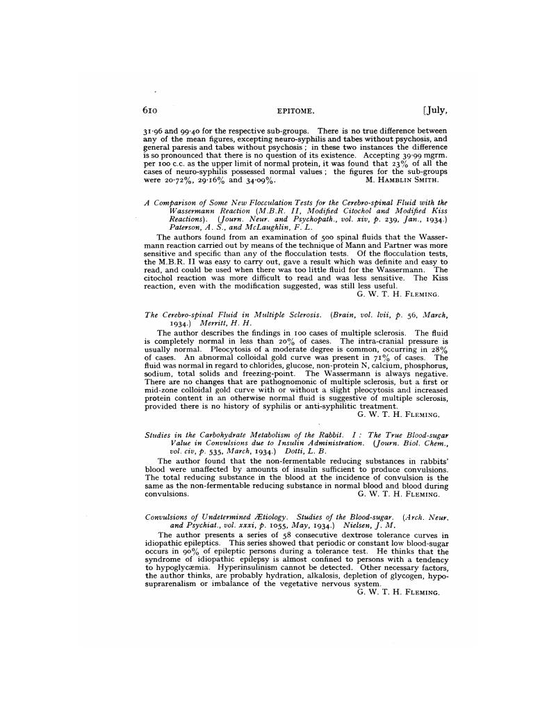 A Comparison of Some New Flocculation Tests for the Cerebro-spinal ...