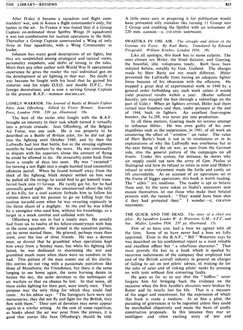 Lonely Warrior. The Journal of Battle of Britain Fighter Pilot, Jean ...