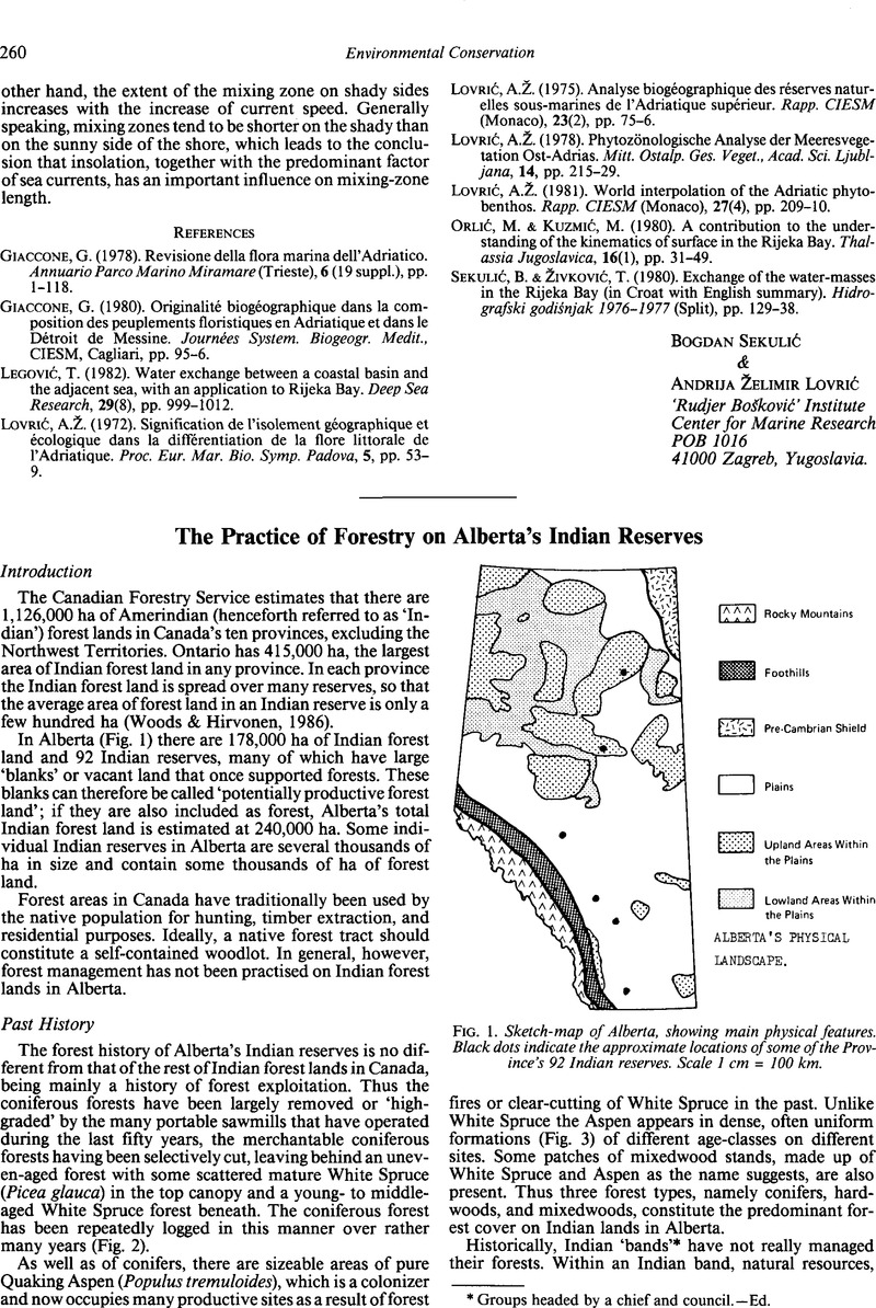 The Practice of Forestry on Alberta's Indian Reserves | Environmental ...