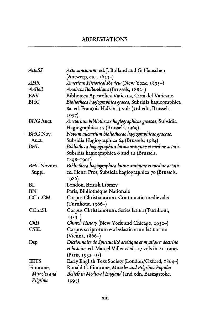 Abbreviations | Studies in Church History | Cambridge Core