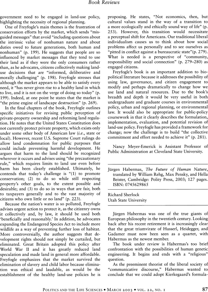 Jürgen Habermas, The Future of Human Nature, translated by William Rehg ...