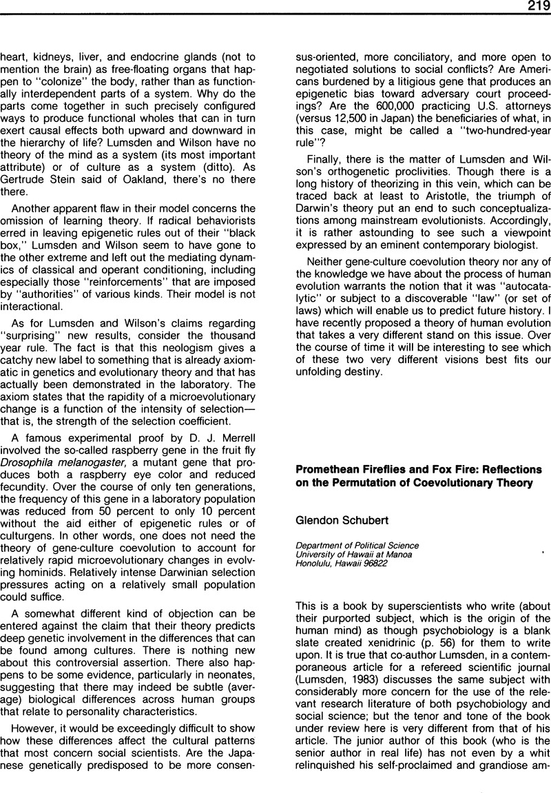 Promethean Fireflies and Fox Fire: Reflections on the Permutation of ...