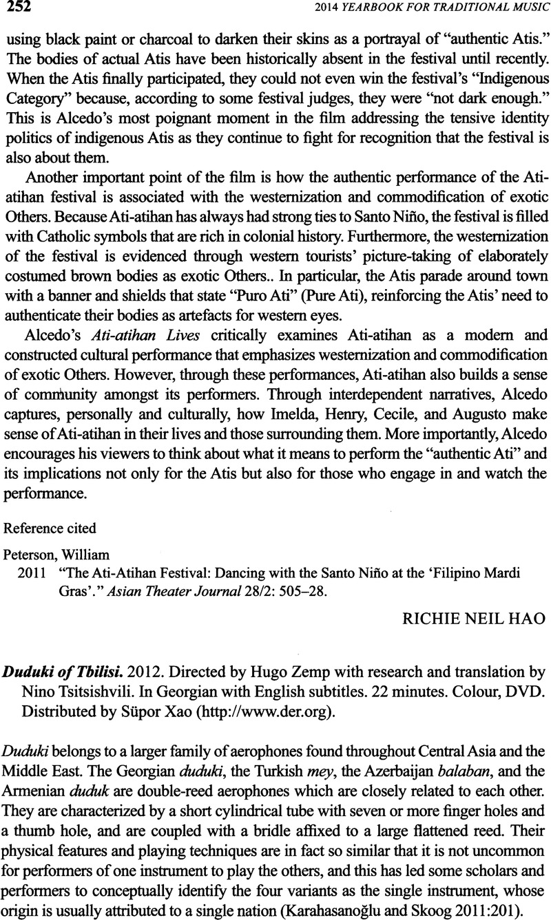 Duduki of Tbilisi. 2012. Directed by Hugo Zemp with research and ...