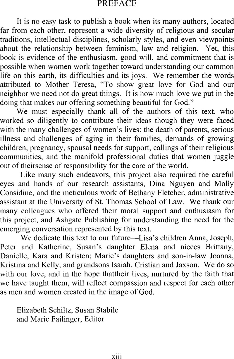 Editor's Preface | Journal of Law and Religion | Cambridge Core