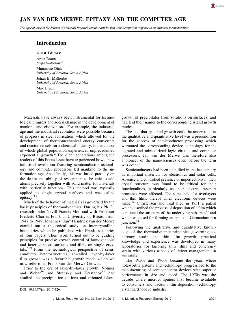 Introduction | Journal of Materials Research | Cambridge Core