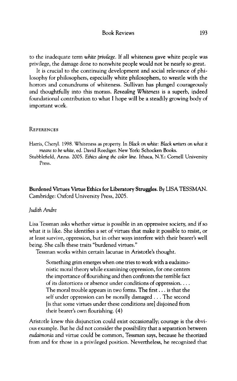 Burdened Virtues Virtue Ethics for Liberatory Struggles. By Lisa ...