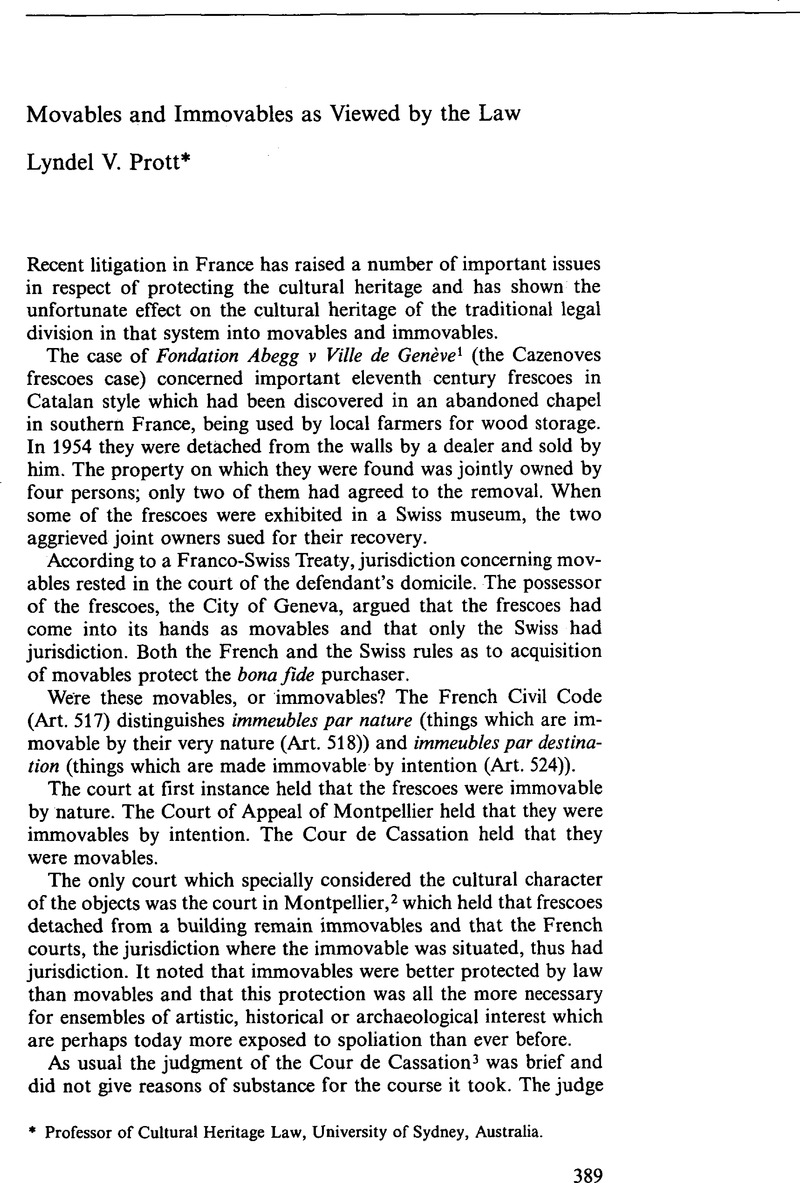 Movables and Immovables as Viewed by the Law | International Journal of ...