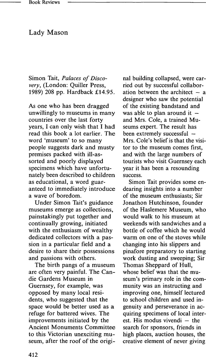 Simon Tait, Palaces of Discovery, (London: Quiller Press, 1989) 208 pp ...