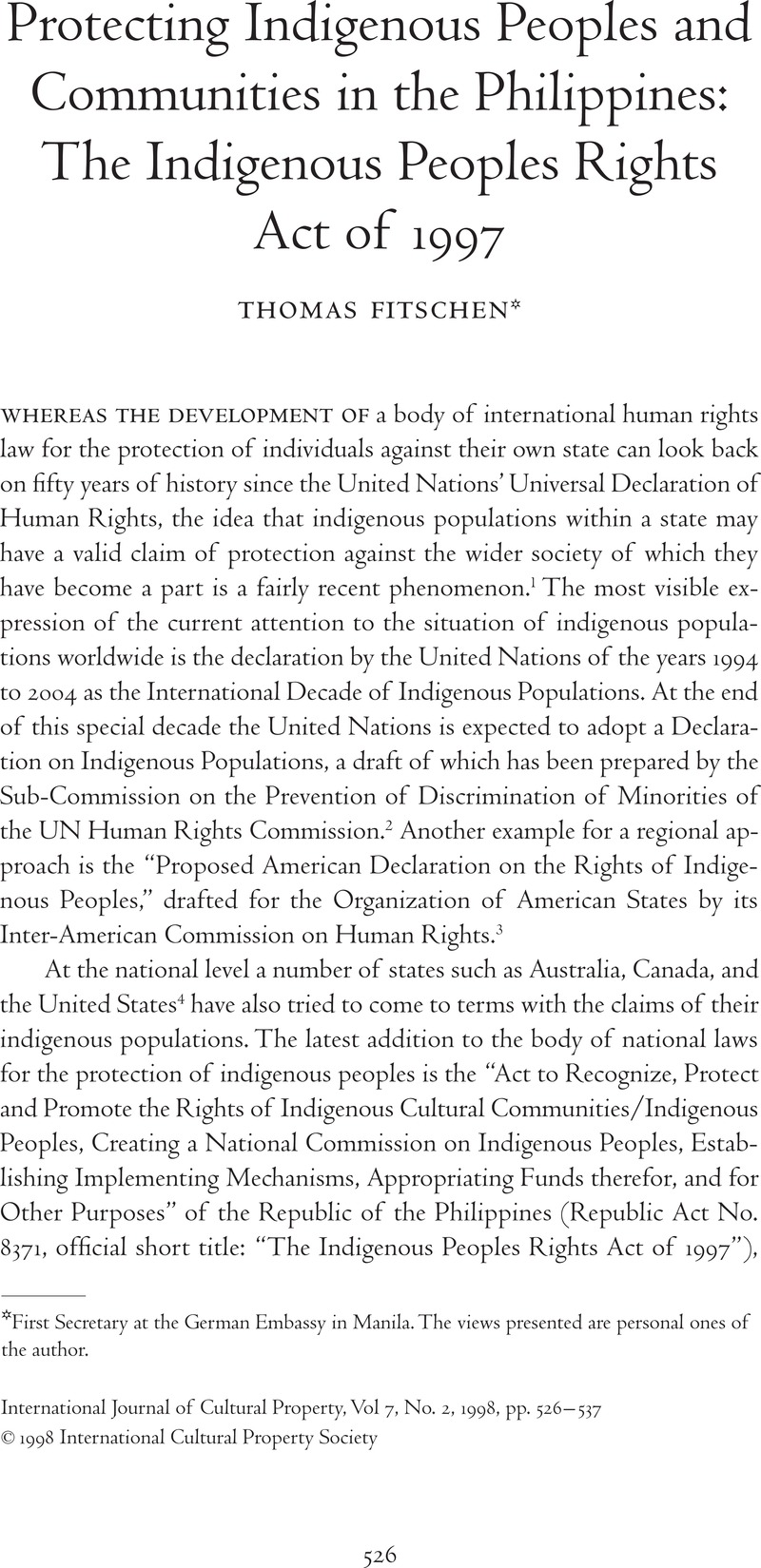 Document. Protecting indigenous peoples and communities in the ...