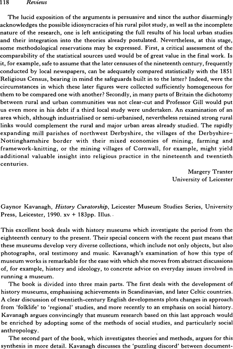 Gaynor Kavanagh, History Curatorship, Leicester Museum Studies Series ...