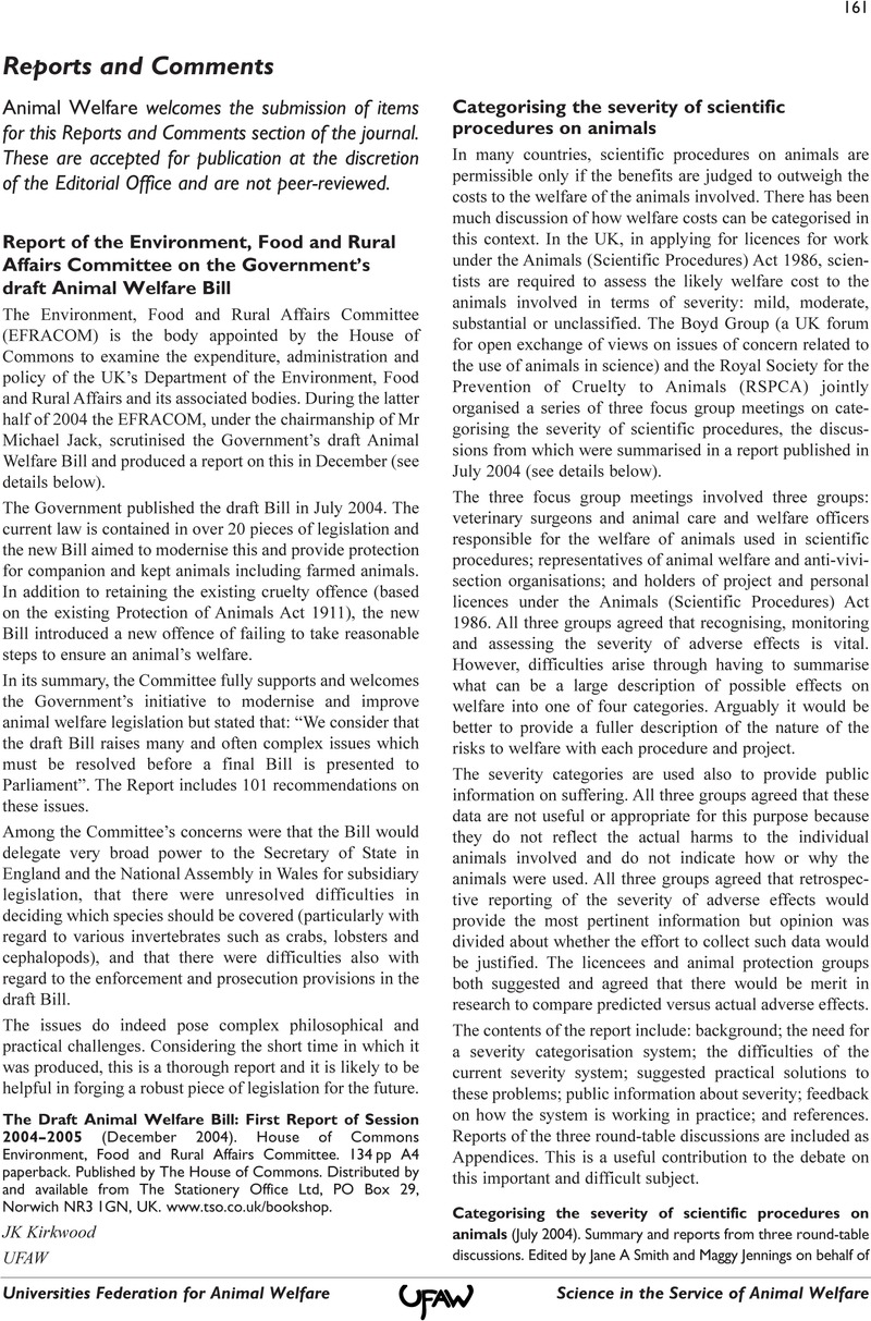 Categorising the severity of scientific procedures on animals | Animal ...
