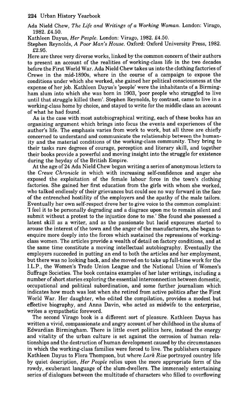 Ada Nield Chew, The Life and Writings of a Working Woman. London: