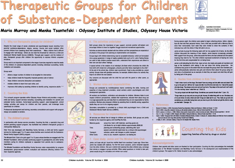 Therapeutic groups for children of substance-dependent parents ...