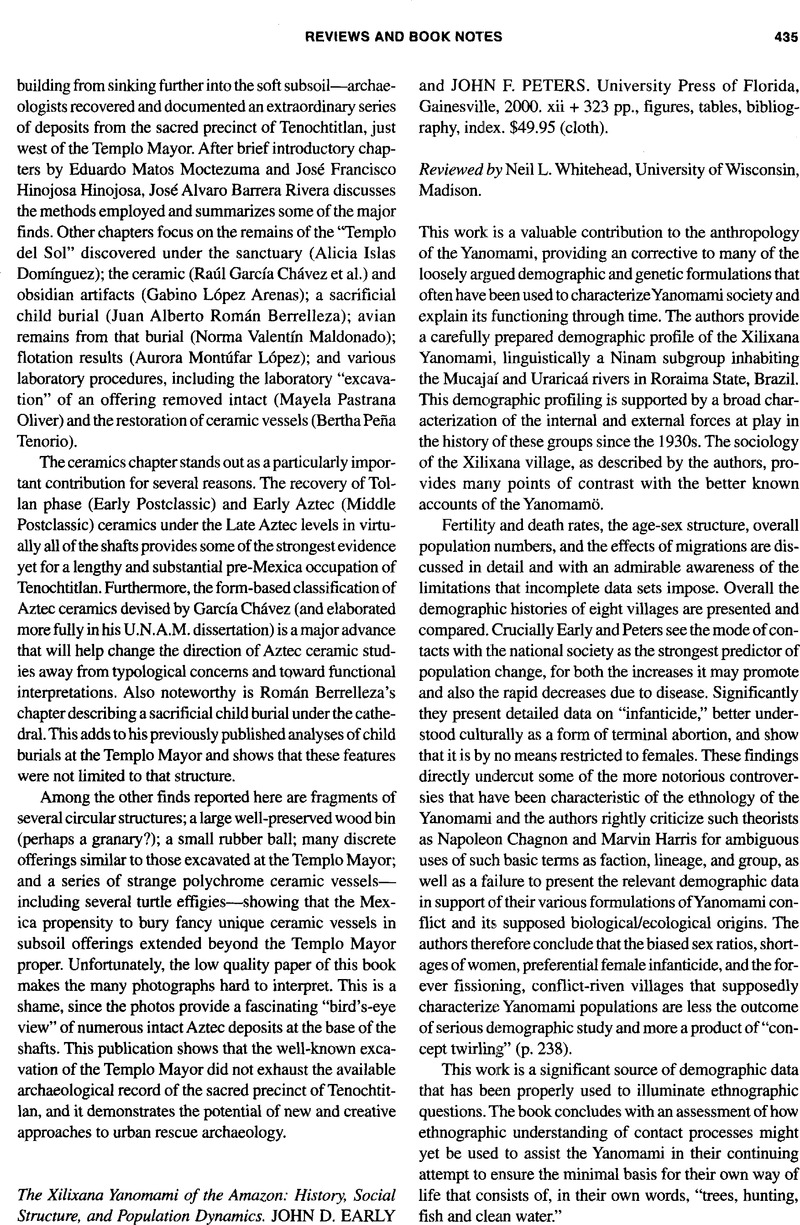 The Xilixana Yanomami of the Amazon: History, Social Structure, and ...