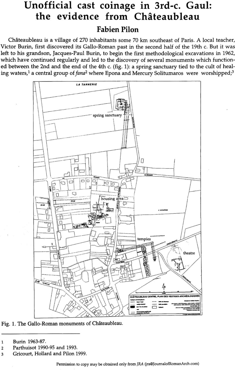 Unofficial cast coinage in 3rd-c. Gaul: the evidence from Châteaubleau ...