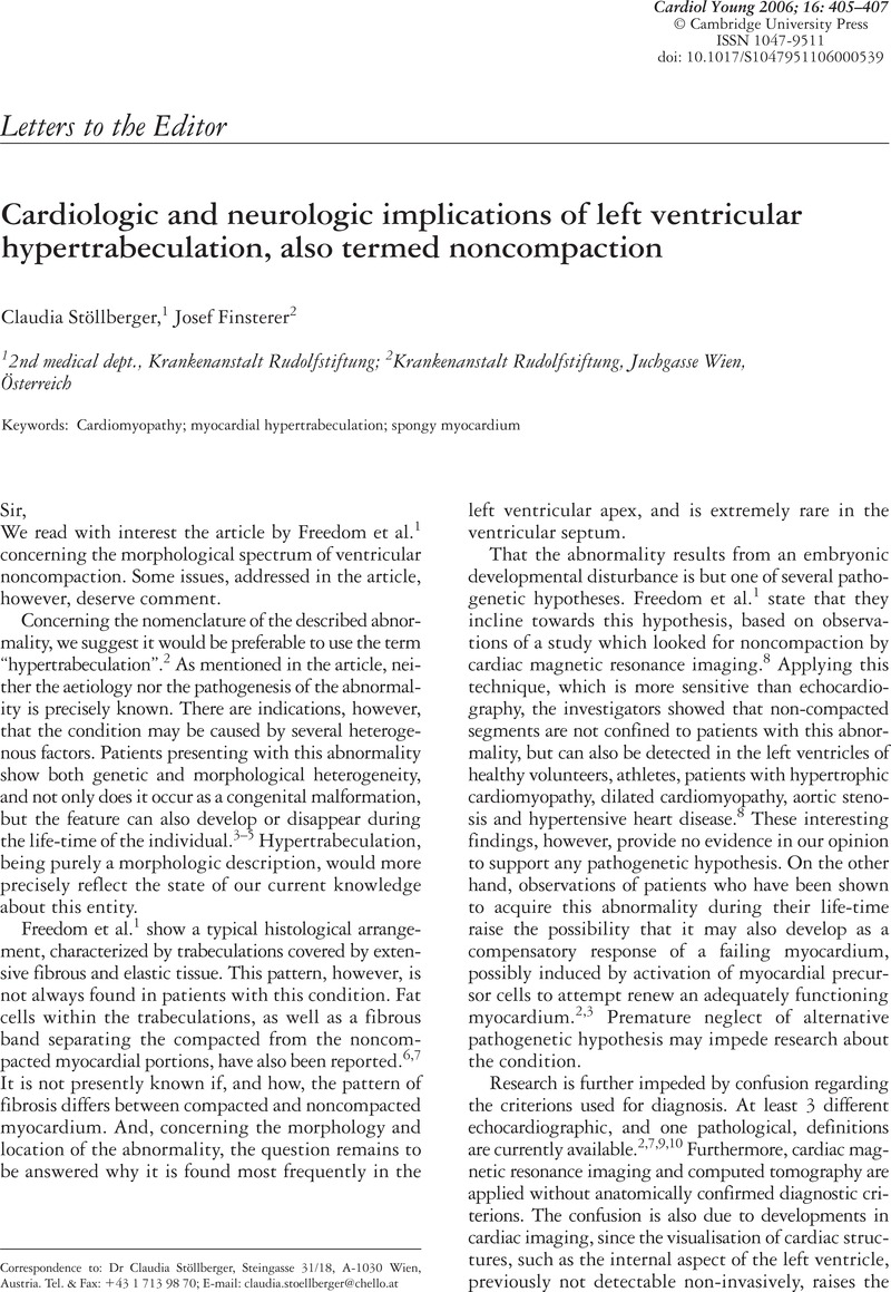 Cardiologic and neurologic implications of left ventricular ...