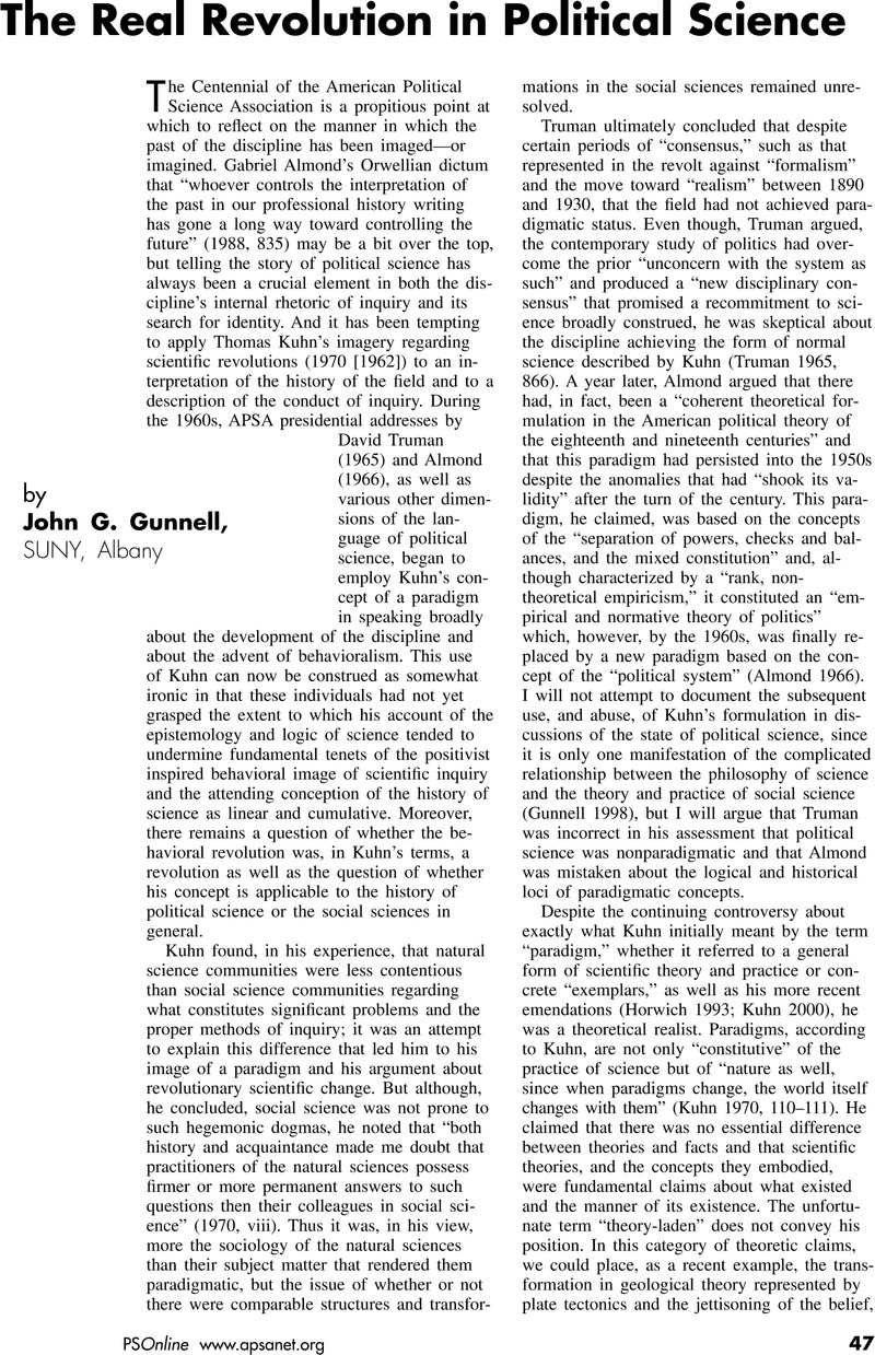 The Real Revolution in Political Science | PS: Political Science ...