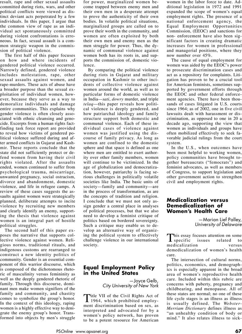 Medicalization versus Demedicalization of Women's Health Care | PS ...