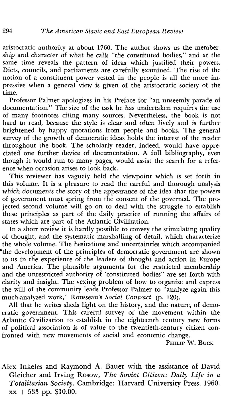 Alex Inkeles and Raymond A. Bauer with the assistance of Gleicher David ...