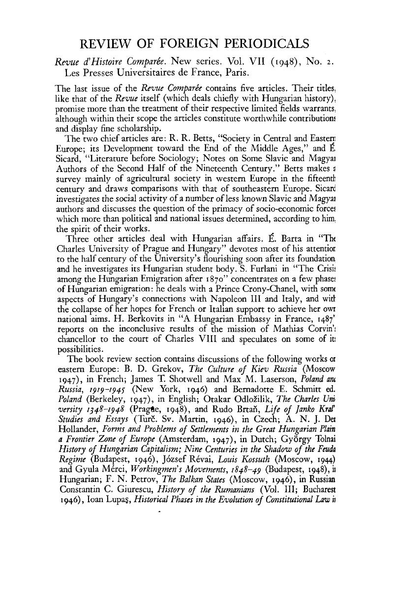 Review of Foreign Periodicals | American Slavic and East European ...
