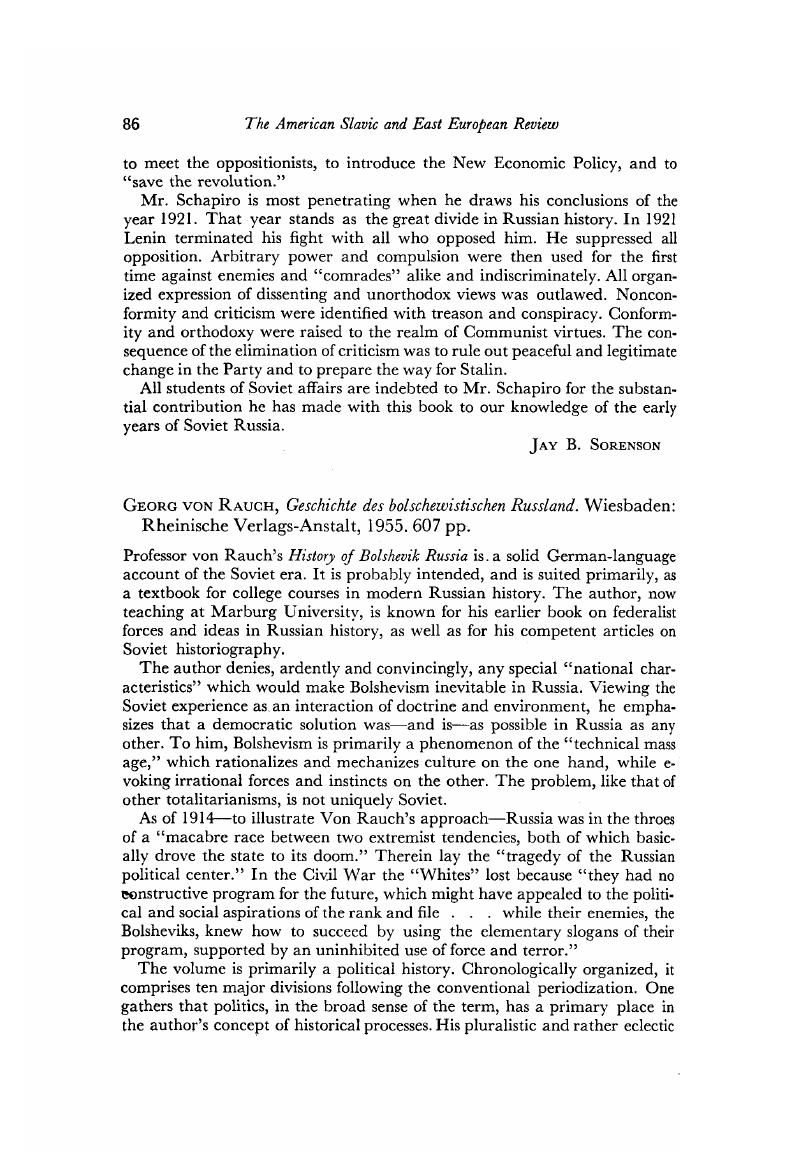 Georg Von Rauch, Geschichte des bolschewistischen Russland. Wiesbaden ...