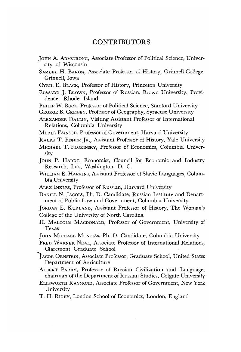 Contributors | American Slavic and East European Review | Cambridge Core