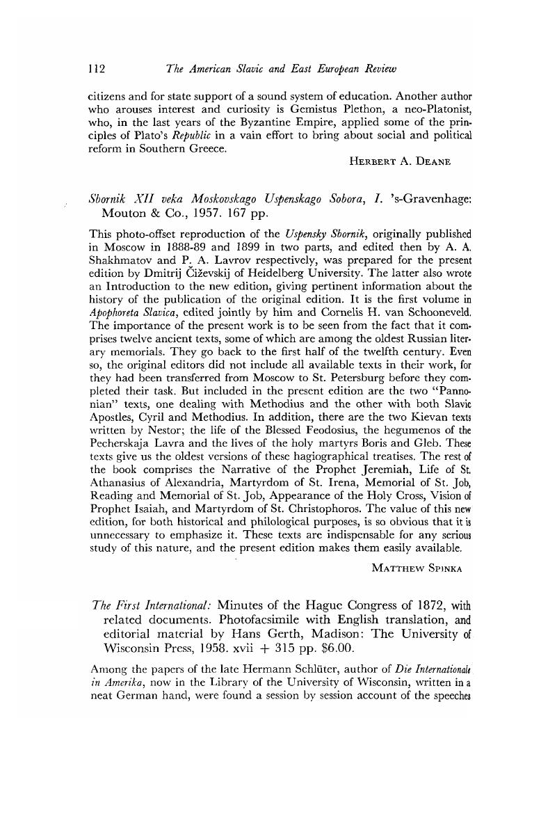 The First International: Minutes of the Hague Congress of 1872, with ...