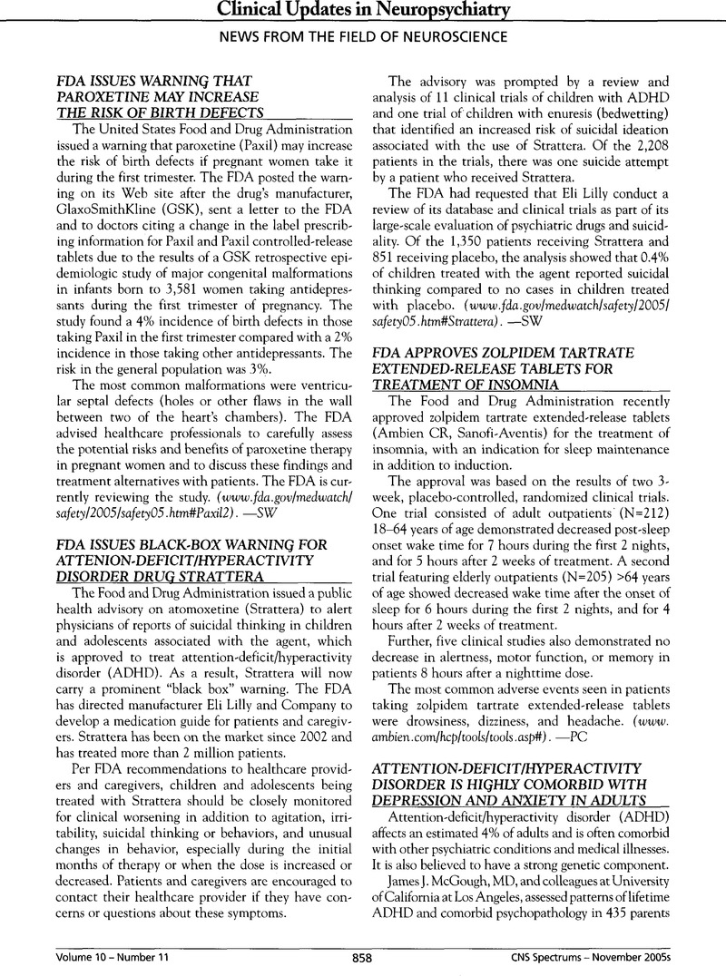 News from the Field of Neuroscience | CNS Spectrums | Cambridge Core