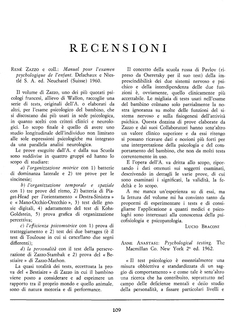 René Zazzo e coll.: Manuel pour l'examen psychologique de l'enfant ...