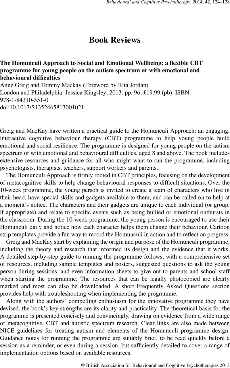 The Homunculi Approach to Social and Emotional Wellbeing: a flexible ...