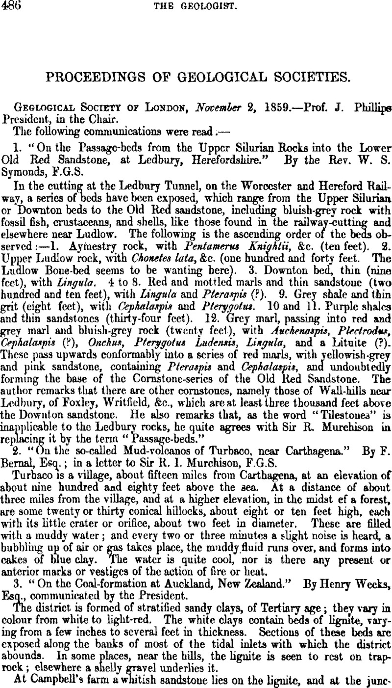 Proceedings of Geological Societies | The Geologist | Cambridge Core