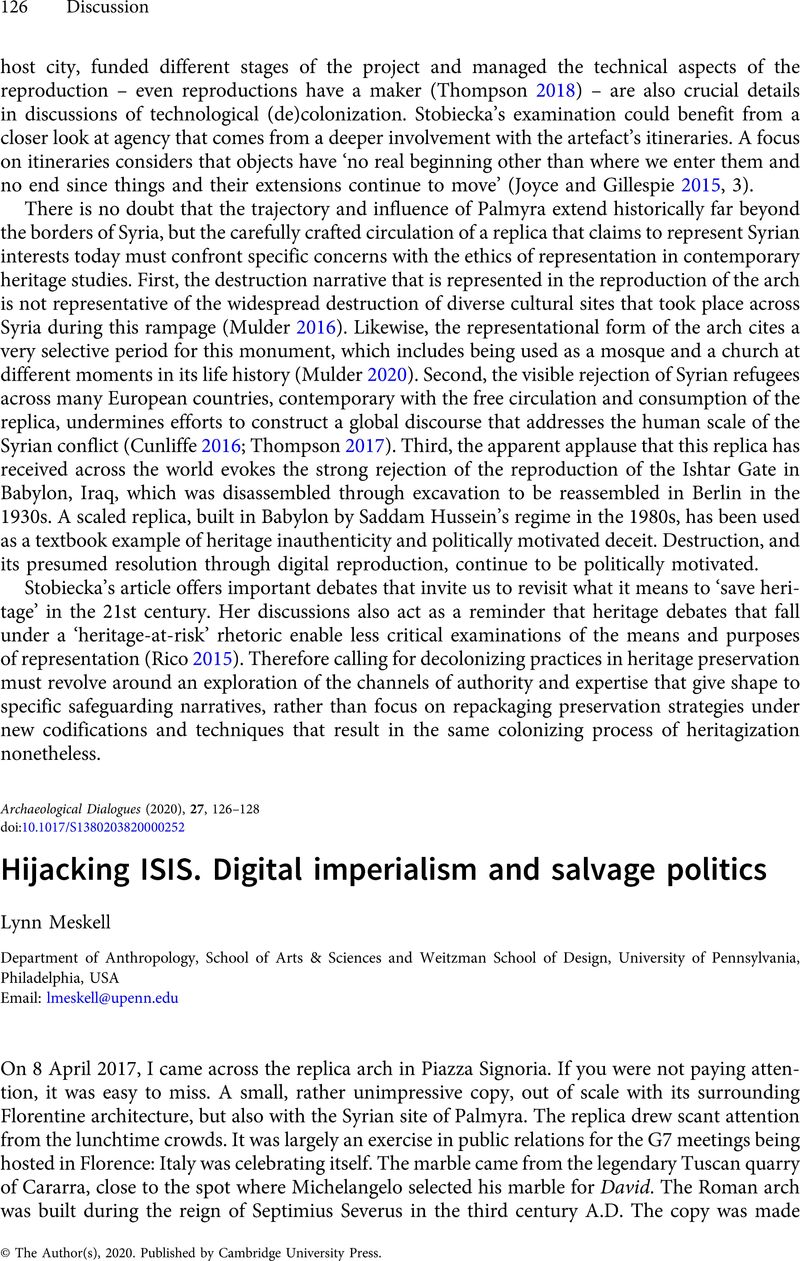 Hijacking ISIS. Digital imperialism and salvage politics ...