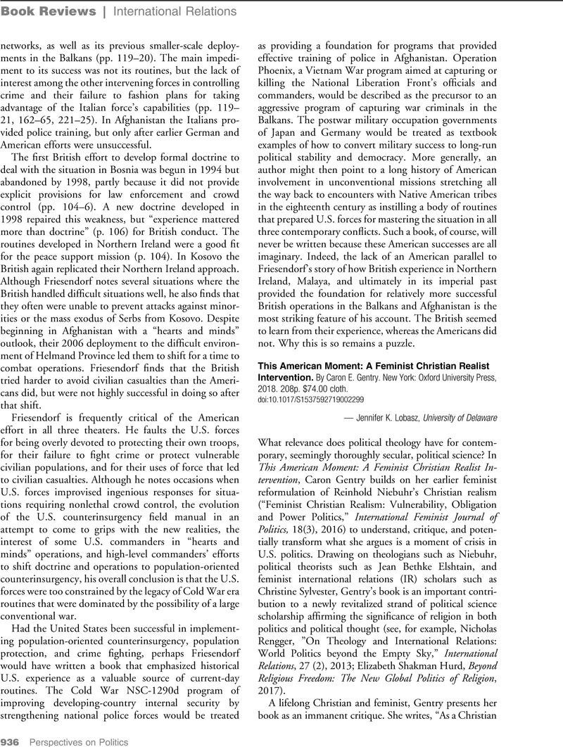 This American Moment: A Feminist Christian Realist Intervention. By ...