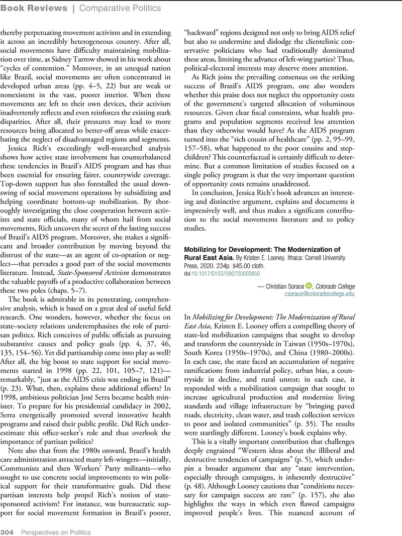 Mobilizing for Development: The Modernization of Rural East Asia. By ...