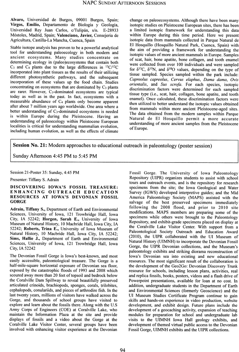 Discovering Iowa's Fossil Treasure: Enhancing Outreach Education Resources at Iowa's Devonian ...