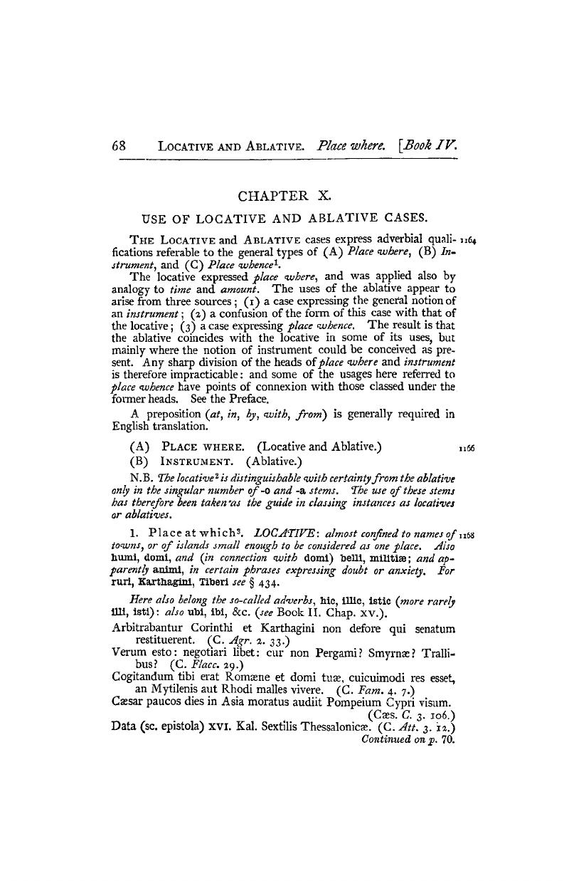 Use of Locative and Ablative Cases (Chap. X) - Grammar of the Latin ... Use of Locative and Ablative Cases (Chap. X) - Grammar of the Latin ...