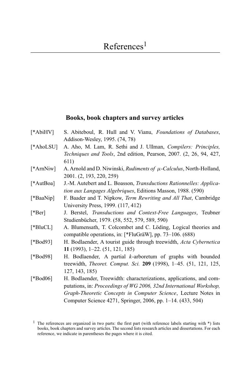 References Graph Structure And Monadic Second Order Logic