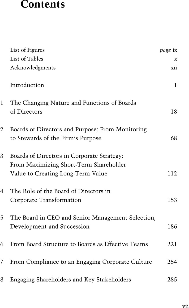 Contents - Boards of Directors in Disruptive Times Contents - Boards of Directors in Disruptive Times