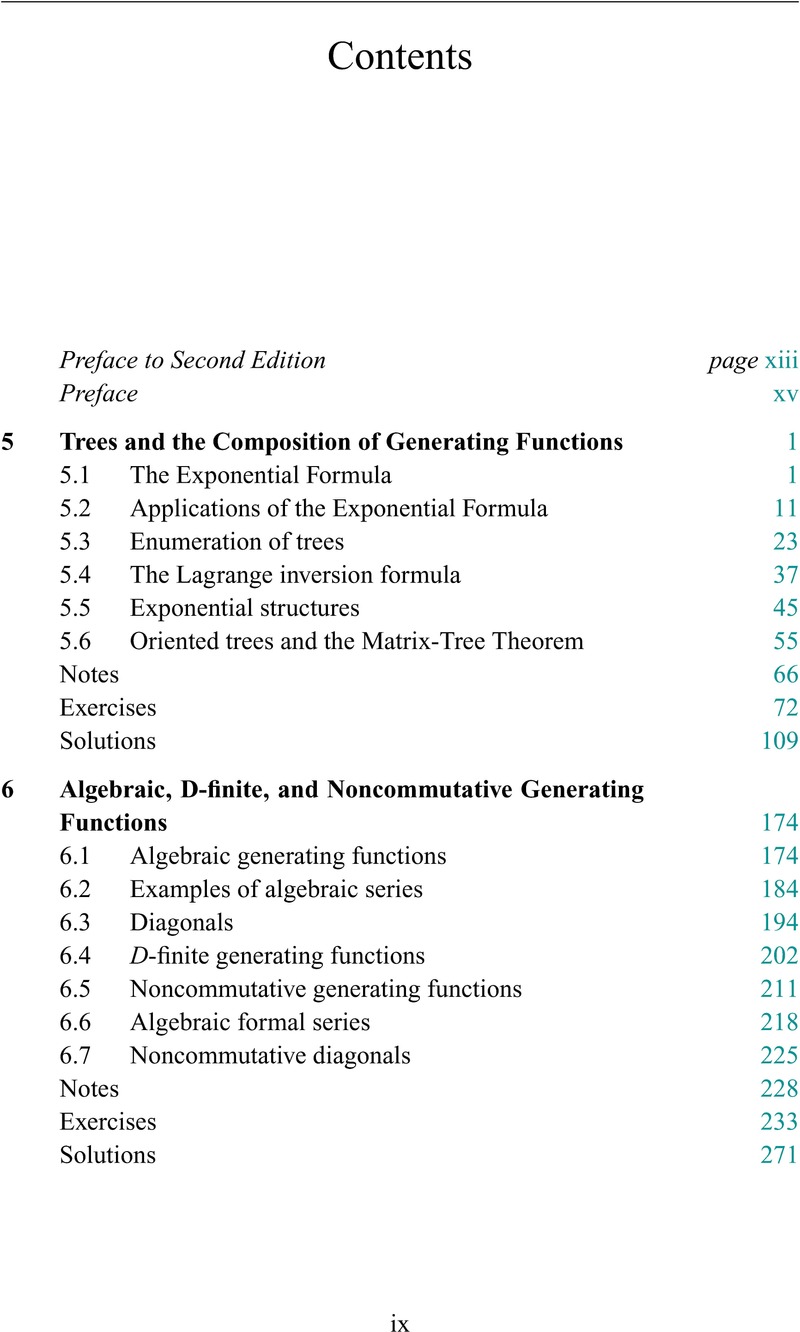 Contents Enumerative Combinatorics