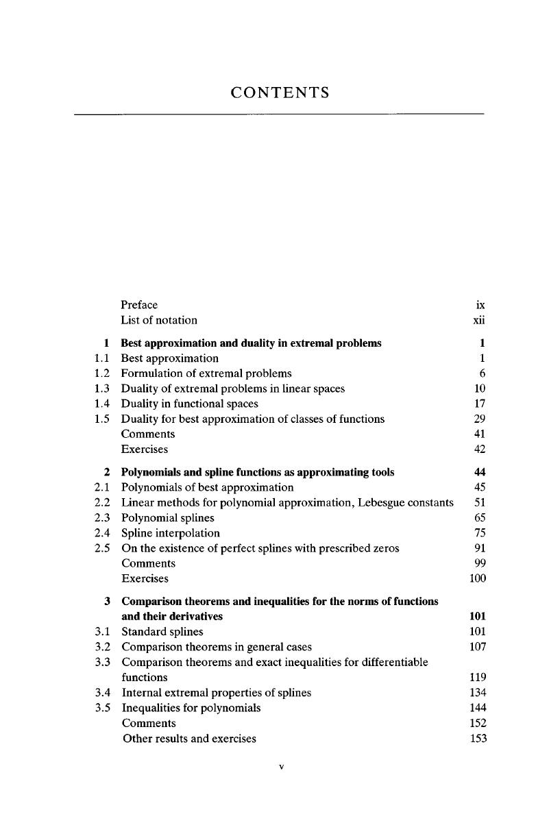 Contents Exact Constants In Approximation Theory