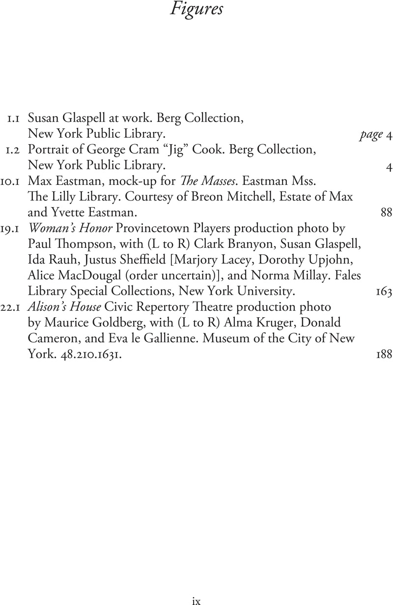Figures - Susan Glaspell in Context